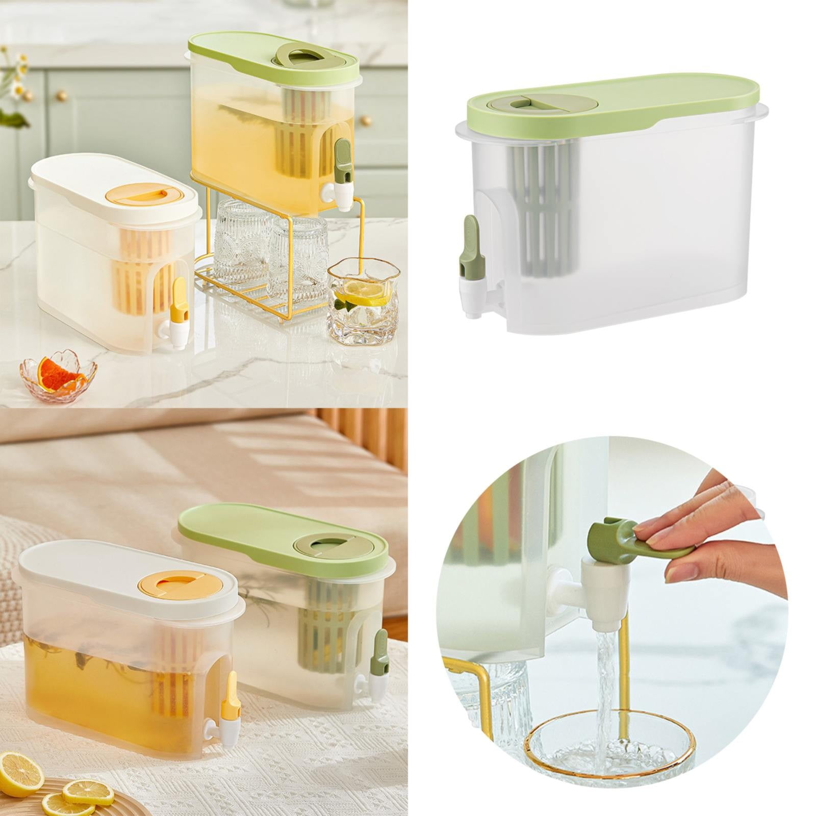 MOQIN Drink Dispenser for Fridge, Beverage Liquid Drink Container for ...
