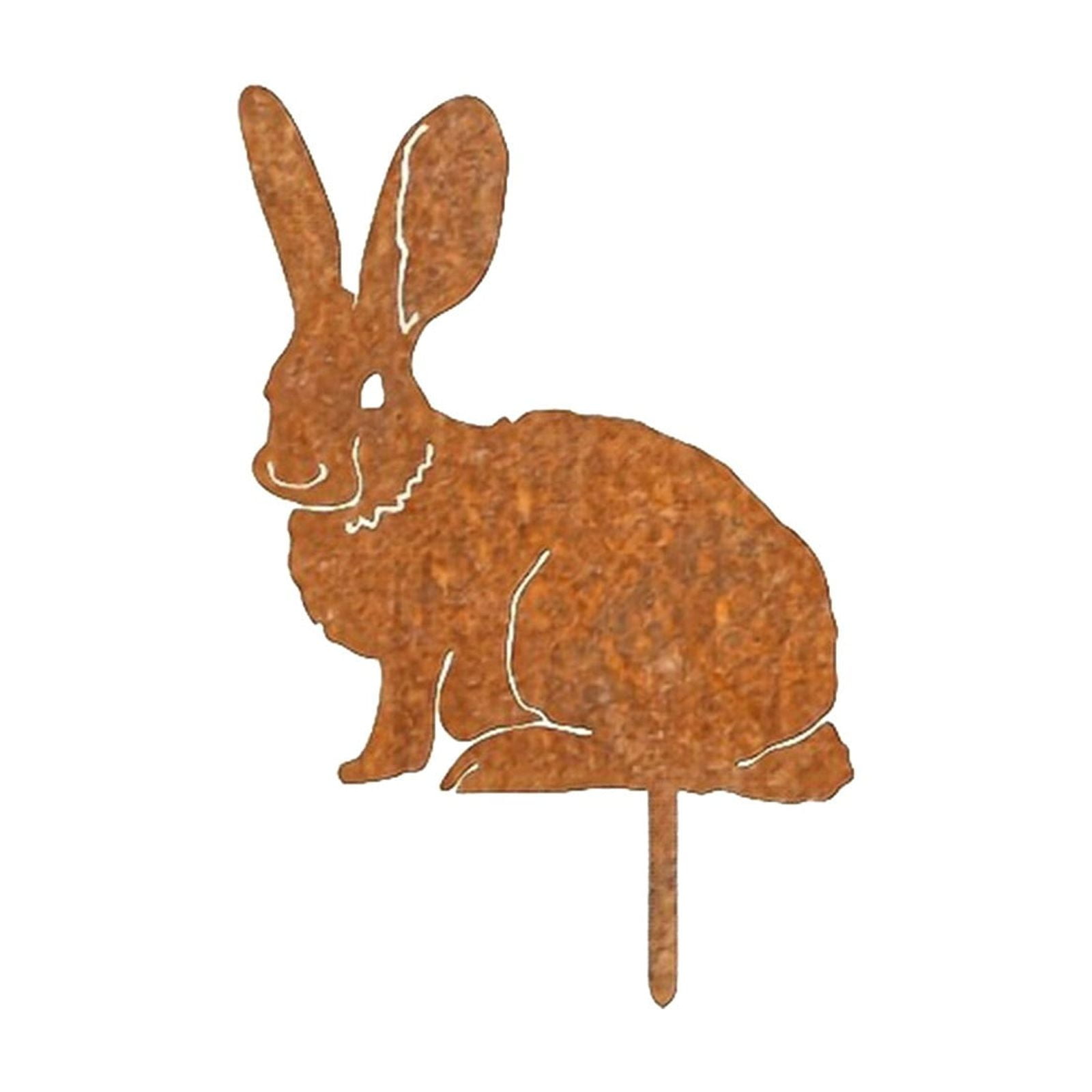 MOQIN Easter Garden Stakes -Metal Bunny Garden Decor, Metal Yard Art ...