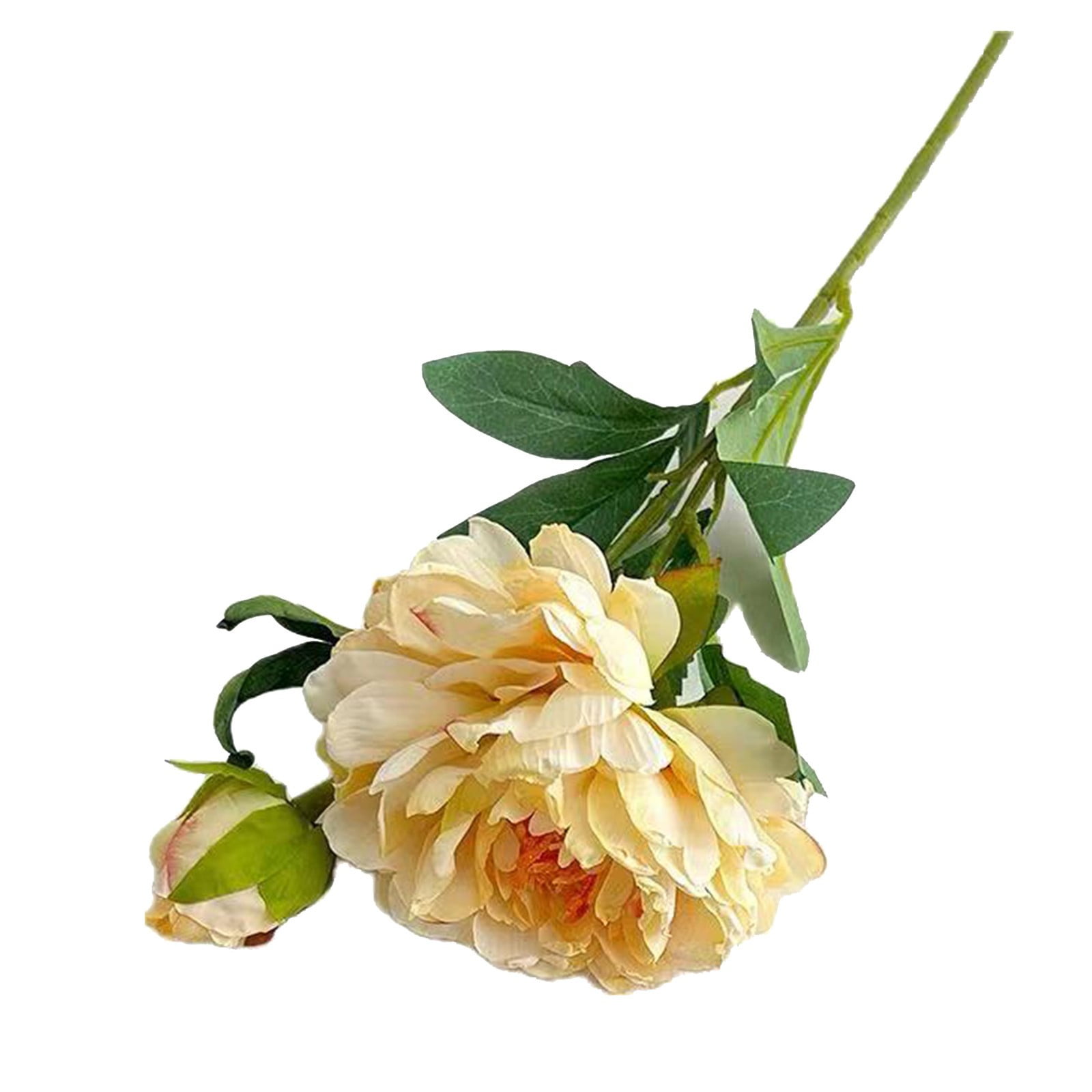MOQIN Edge Peony Flower Retro Oil Painting Baked Edge Silk Flower ...