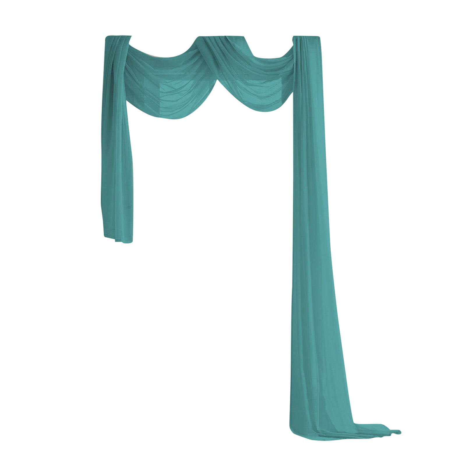 MOQIN Extra Long Sheer Window Scarf Valance, Soft Voile Textured Bed ...