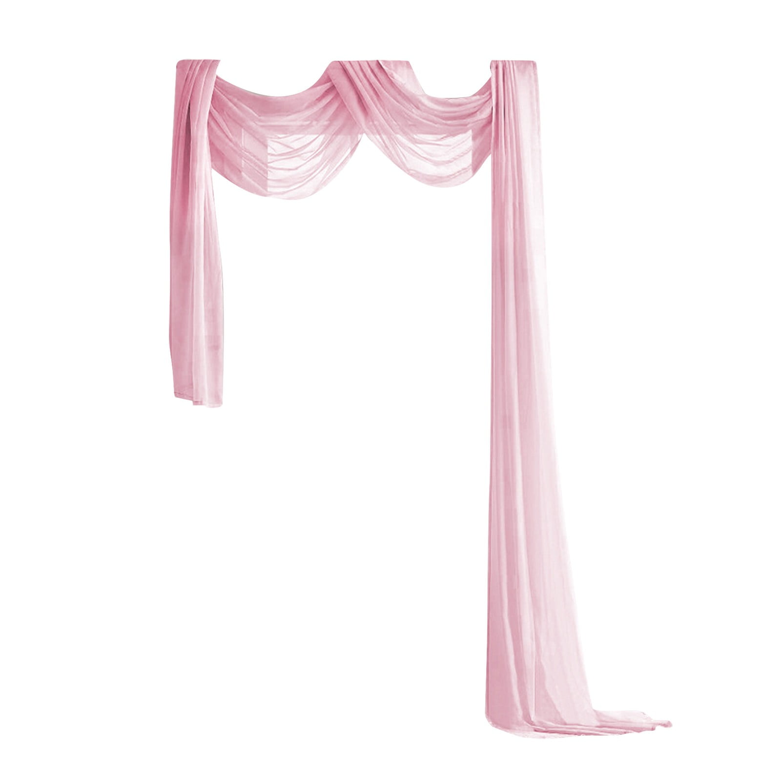 MOQIN Extra Long Sheer Window Scarf Valance, Soft Voile Textured Bed ...