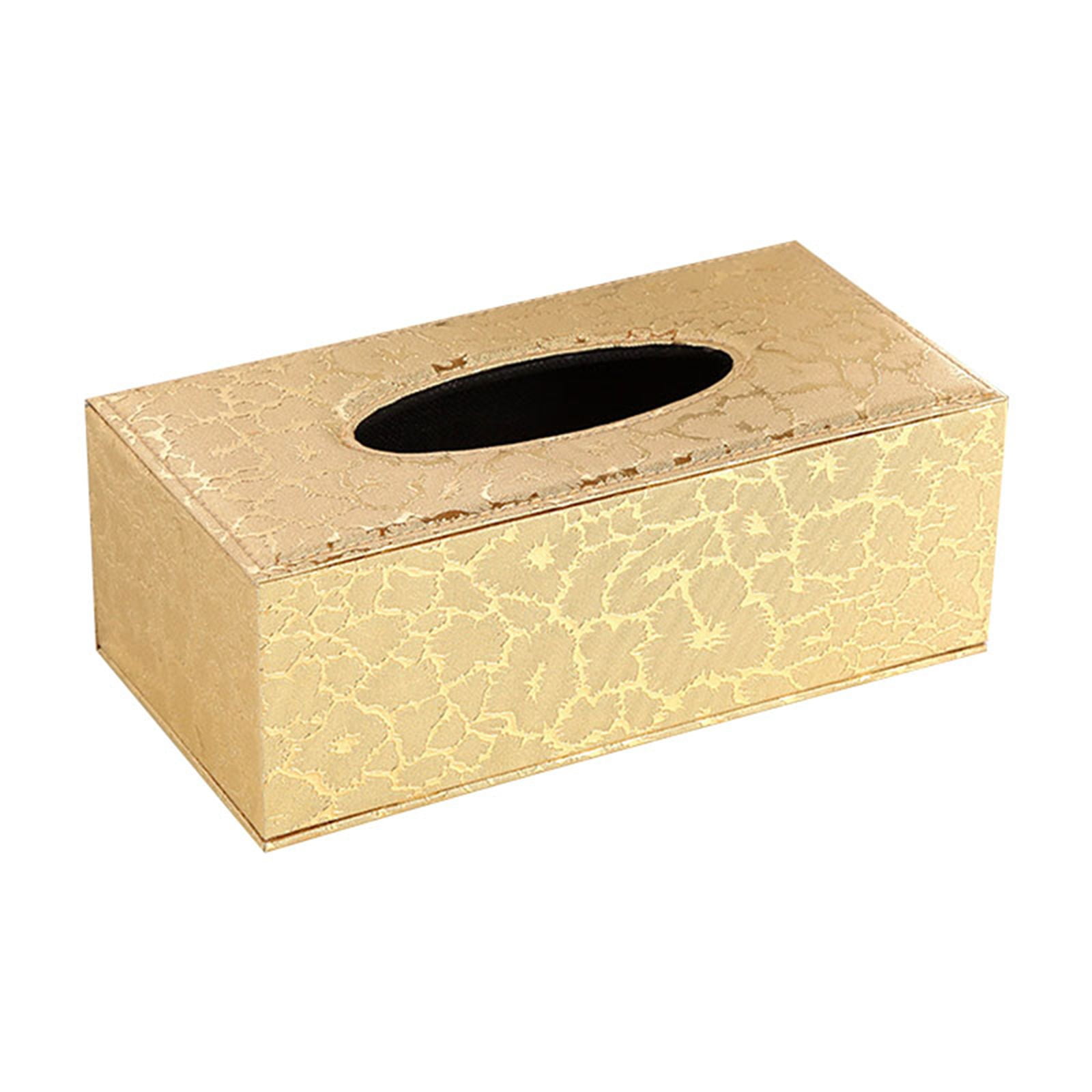 MOQIN Fashion PU Leather Tissue Box Holder Black with lid, Rectangular ...