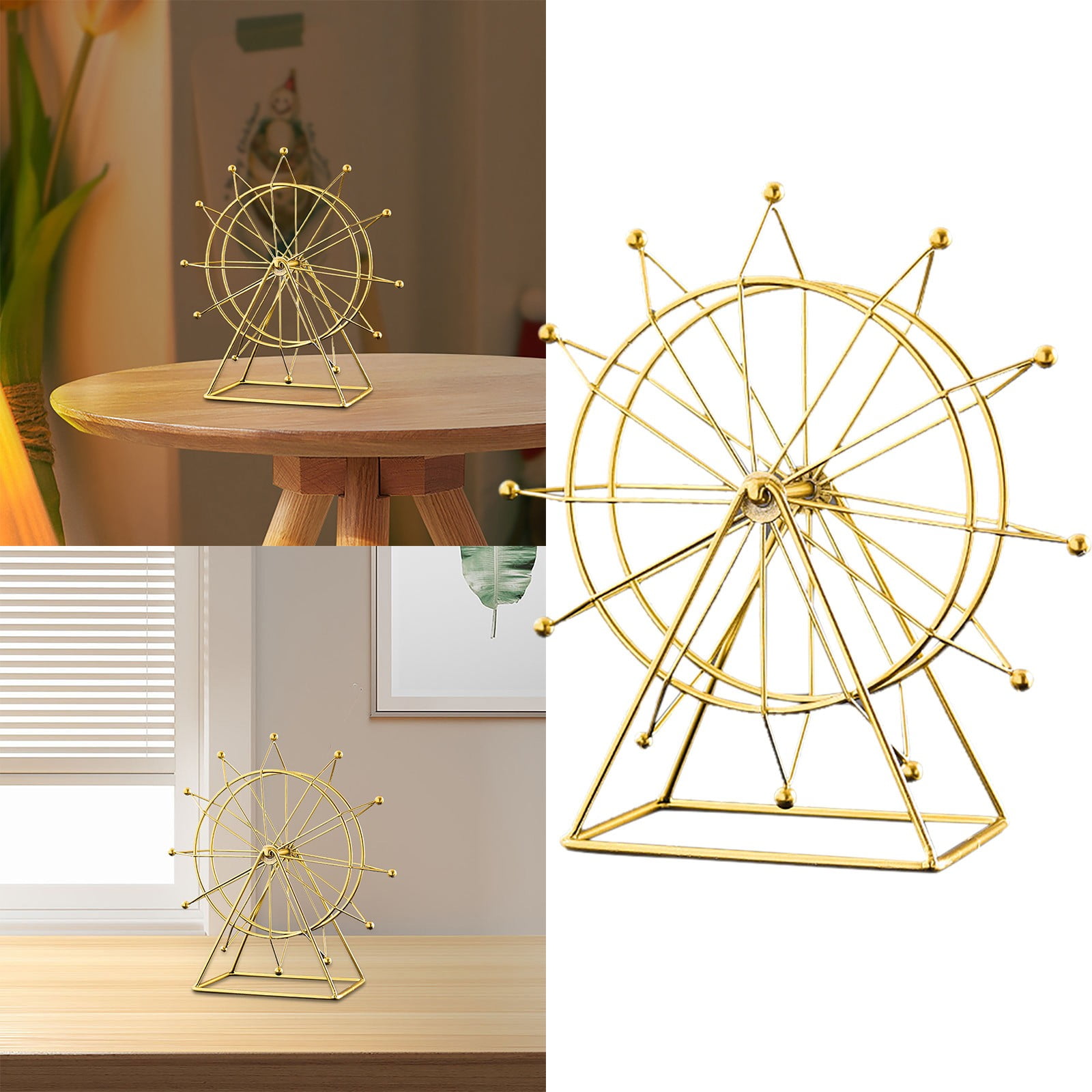 MOQIN Ferris Wheel Model, Ferris Wheel Ornament Alloy Metal Statue ...