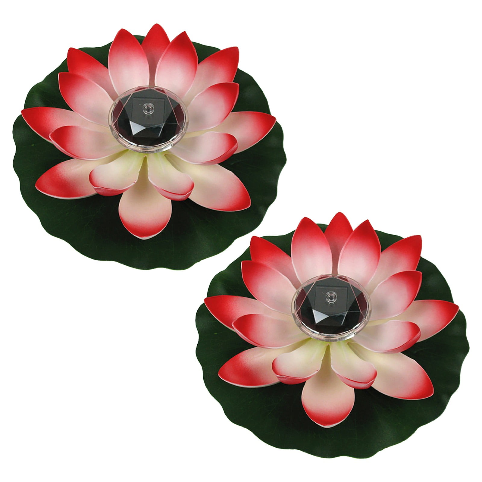 MOQIN Floating Pool Lights,Lily pad Pond Light LED Lotus Flower Lamp ...