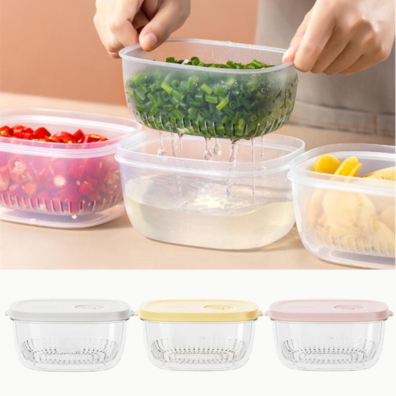 MOQIN Food Storage Containers with Lids Airtight, Scallion Preservation ...
