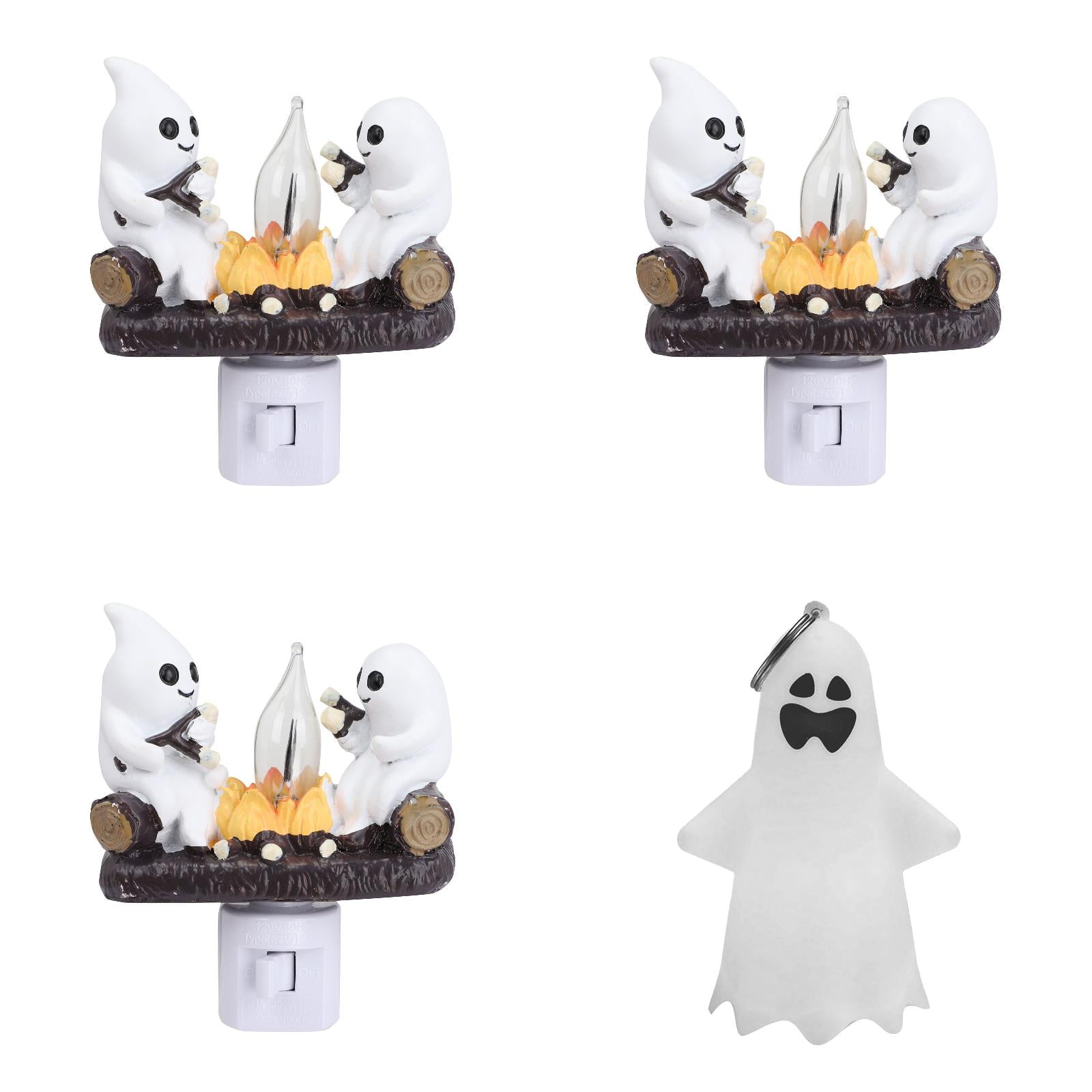 MOQIN Ghost Campfire Flickering Nightlight, Halloween Party Decoration ...