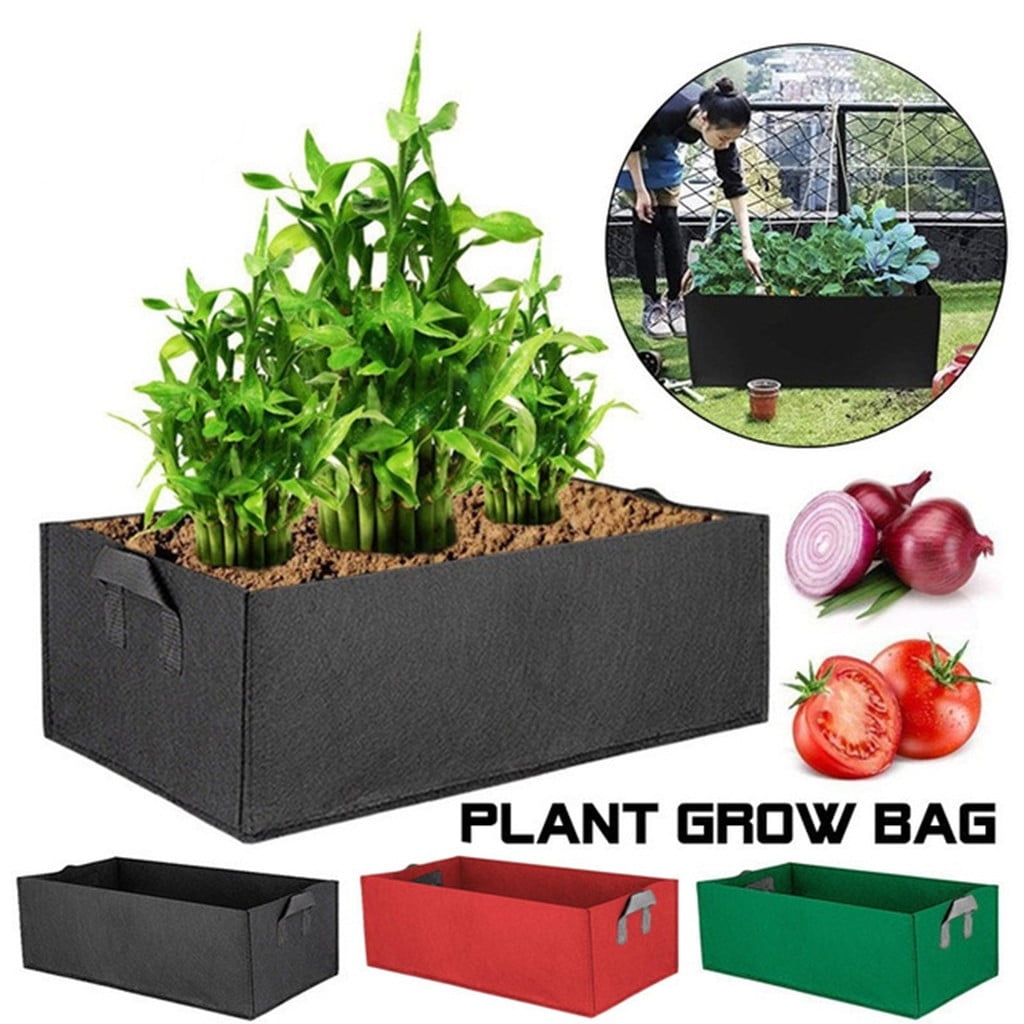 MOQIN Grow Bags,Thickened Nonwoven Fabric Raised Garden Bed Square ...