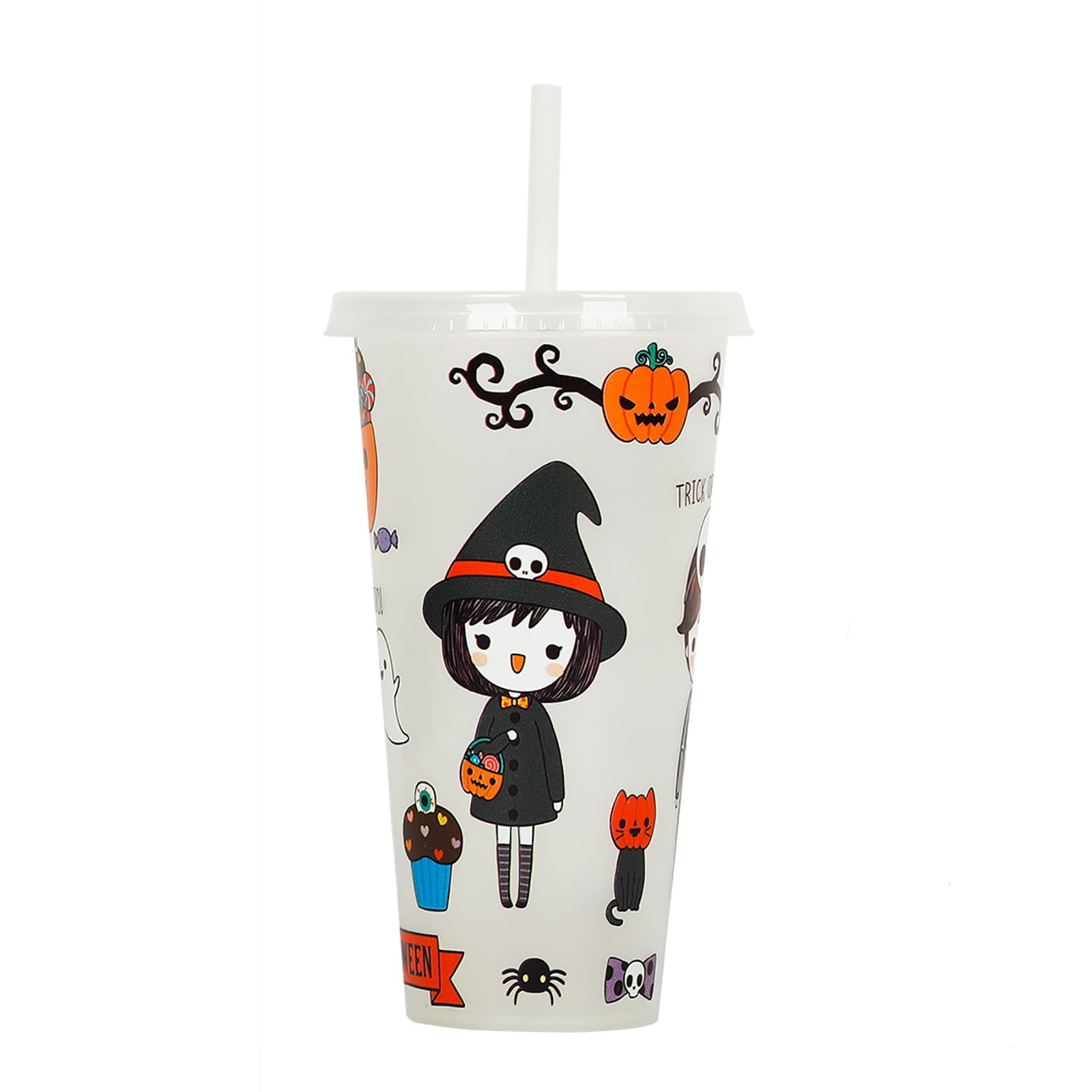 MOQIN Halloween Decorations Color Changing Cups with Lids and Straws ...