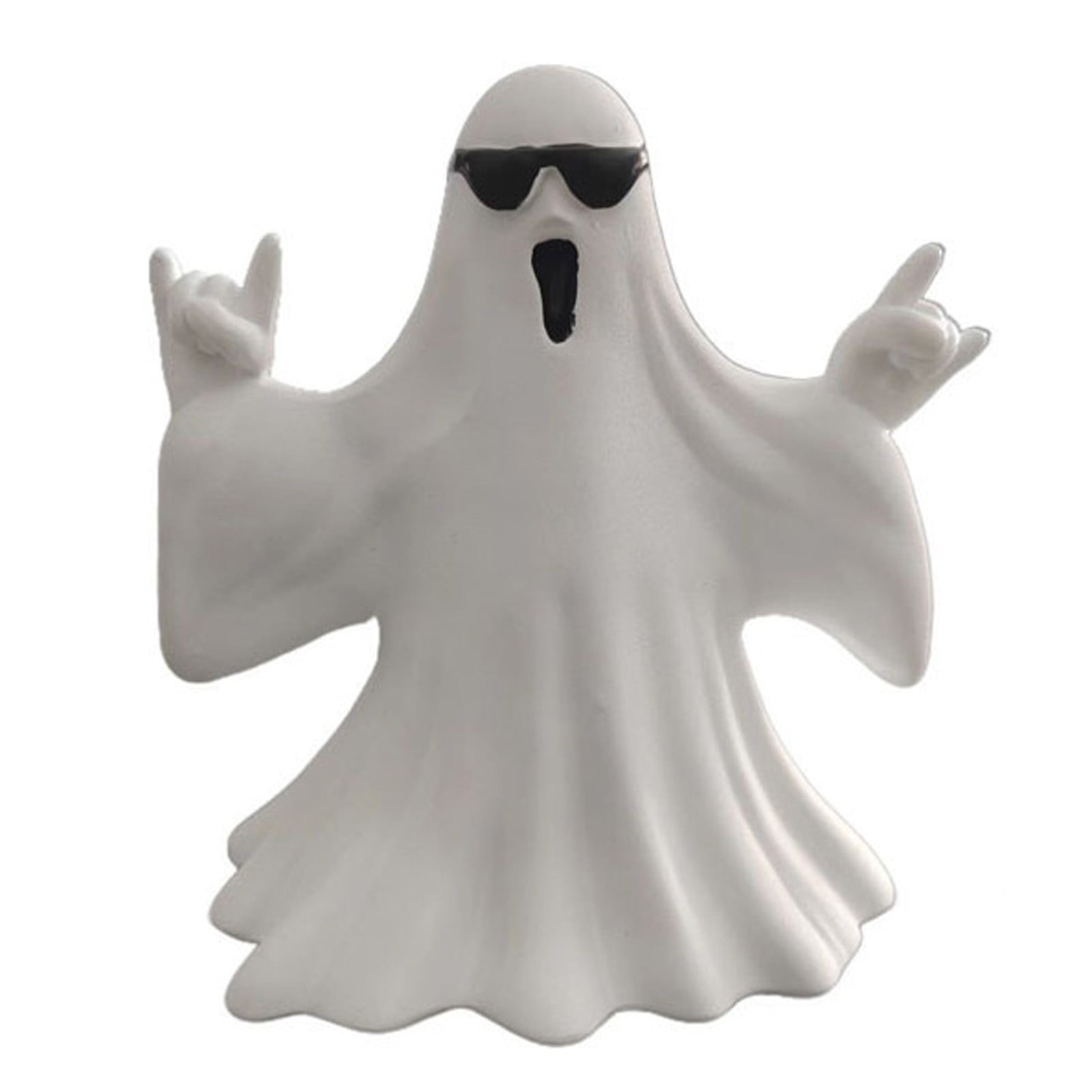 MOQIN Halloween Ghost Figurine - Spooky Resin Ghost Statue, Cute Ghost ...