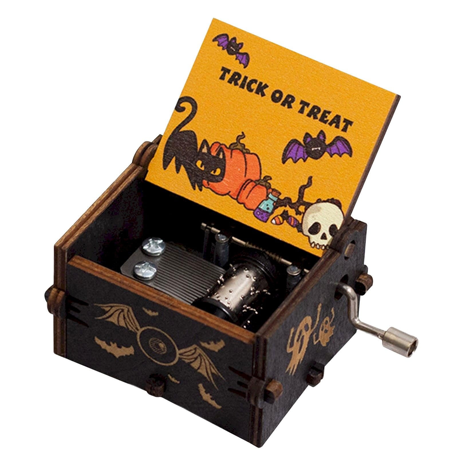 MOQIN Hand Crank Halloween Music Box with Rotating Ghost Figures ...