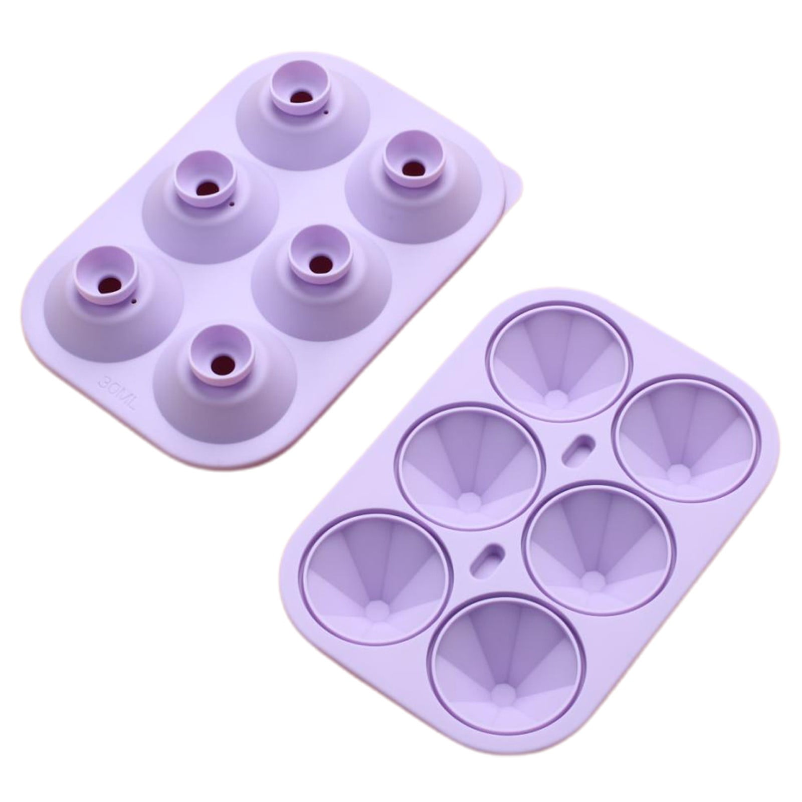MOQIN Ice Ball Maker, 6-Cavity Silicone Ice Cube Mold - Easy Release ...