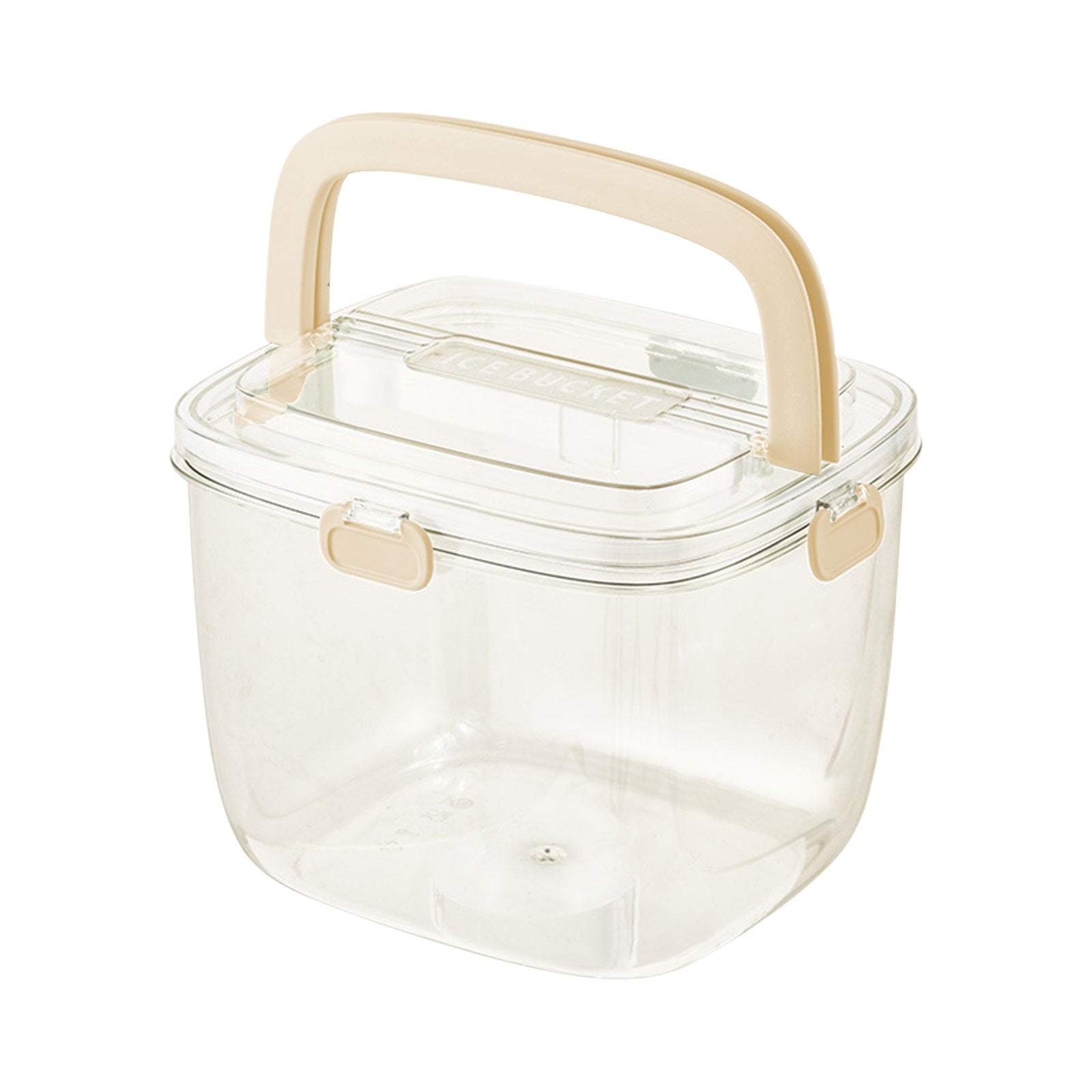 MOQIN Ice Bucket with Handle and Lid,Clear Cocktail Rum Buckets Plastic ...