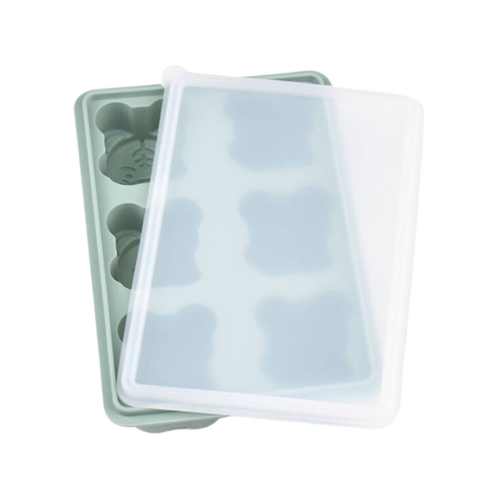 MOQIN Ice Cube Tray,3D Tiger Shaped Ice Trays for Freezer with Lid ...