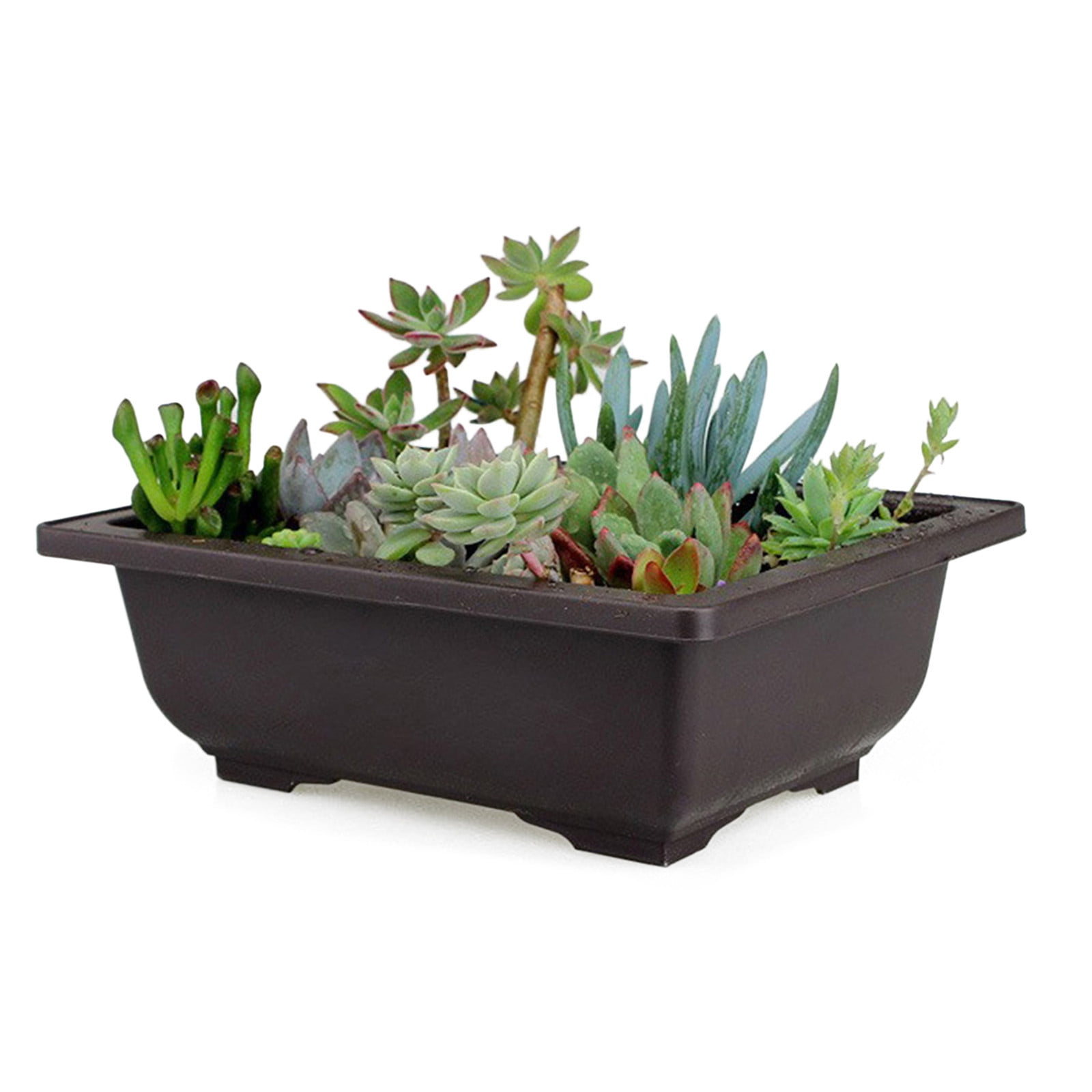 MOQIN Imitation Purple Sand Dark Brown Plastic Antique Flower Pot ...