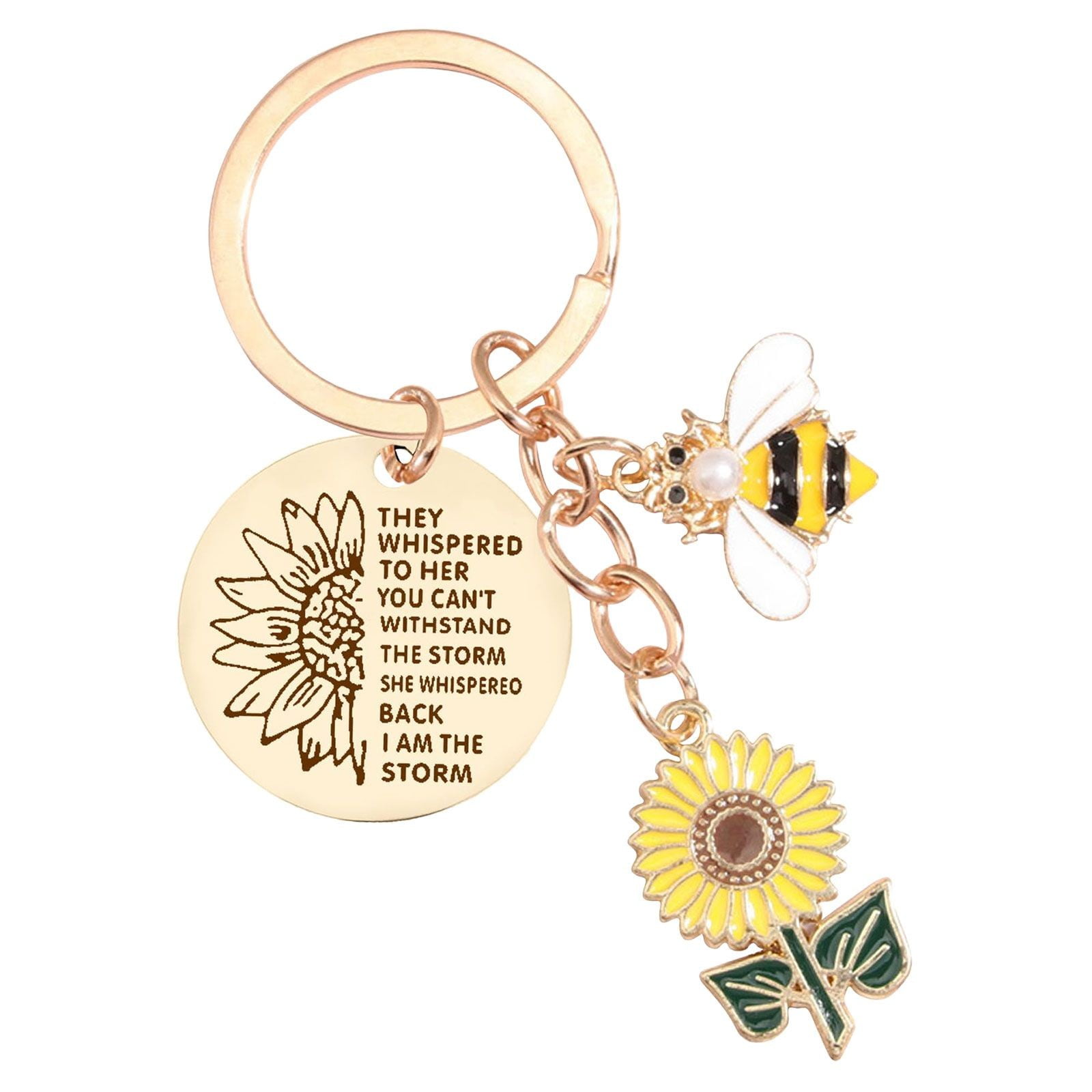 MOQIN Key Chain -Sunflower Keychains Gifts for Women,Sunflower ...