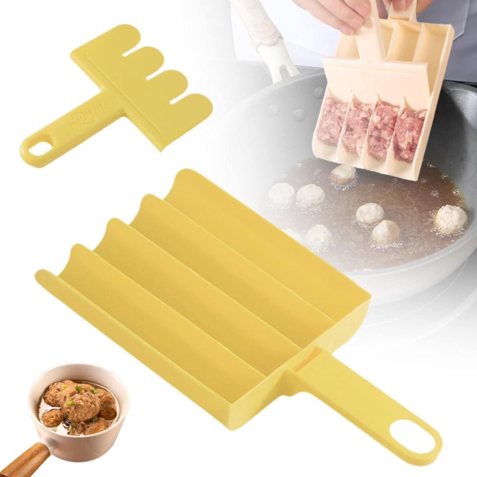 MOQIN Kitchen Meatball Maker, 4 Tube Meatball Maker Spoon with Cutting ...