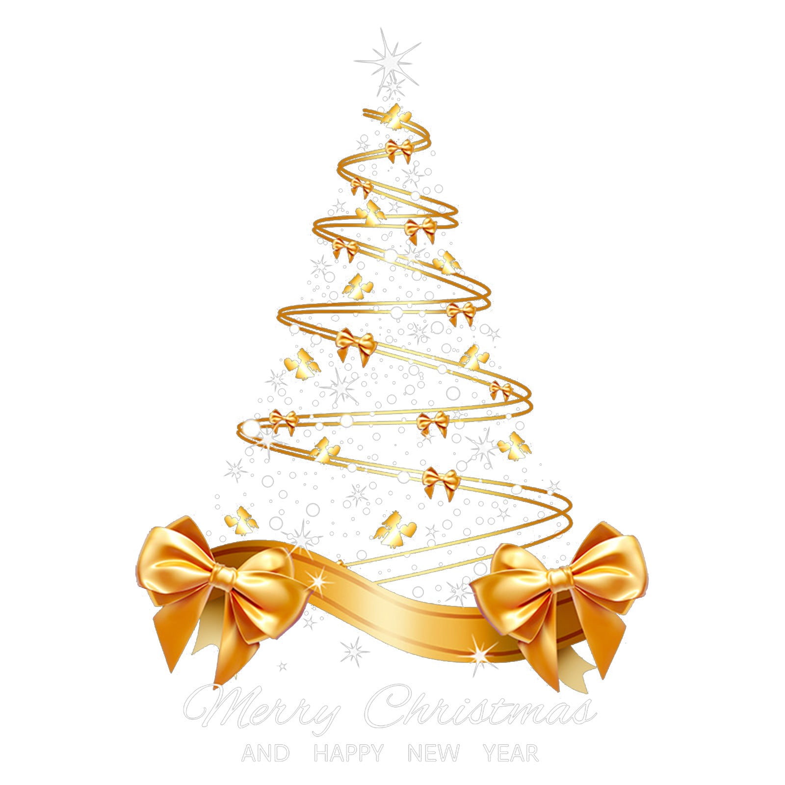 MOQIN Large Christmas Window Clings for Glass Windows, Golden Christmas ...