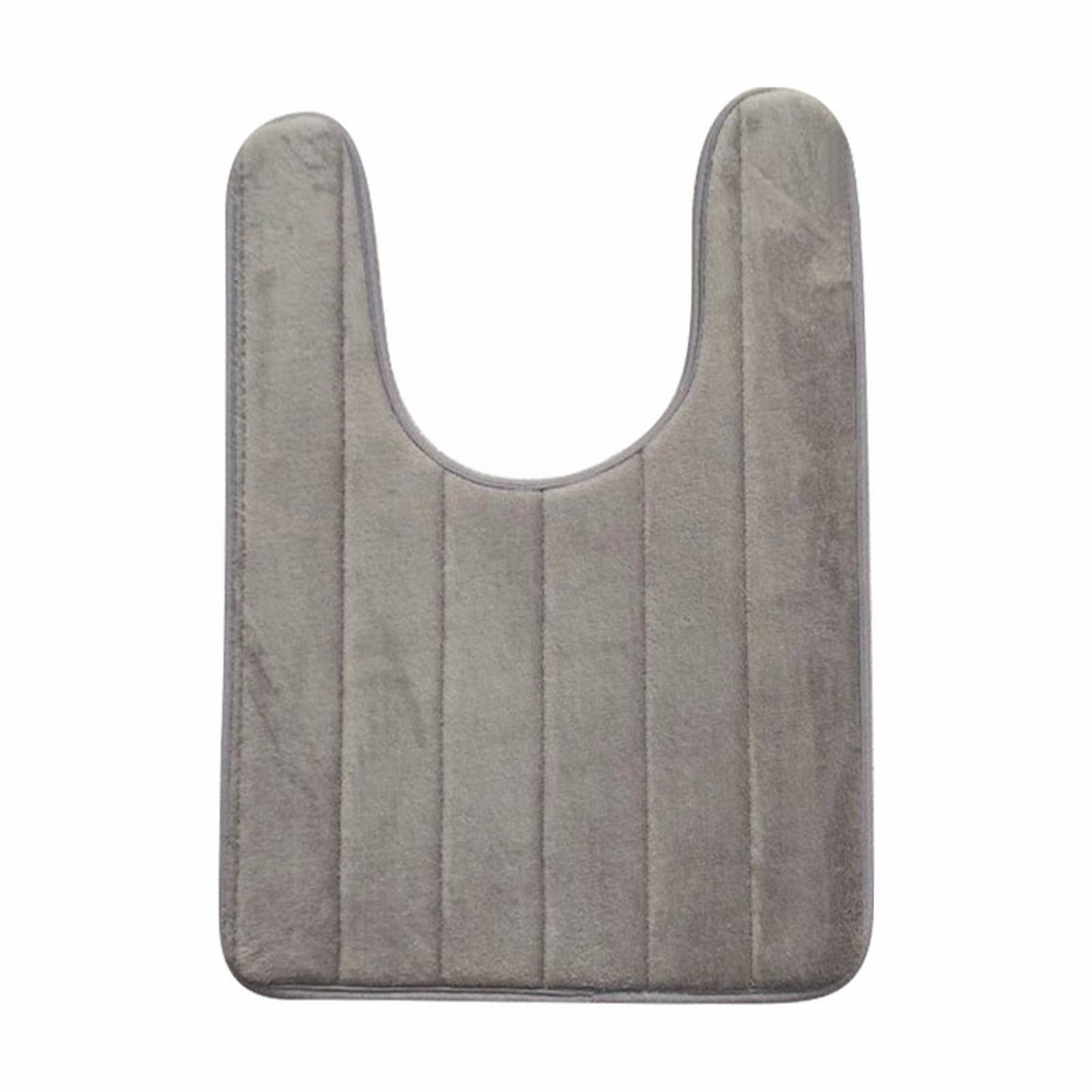 MOQIN Memory Foam Toilet Bath Mat U-Shaped, Commode Contour Rug, Soft ...