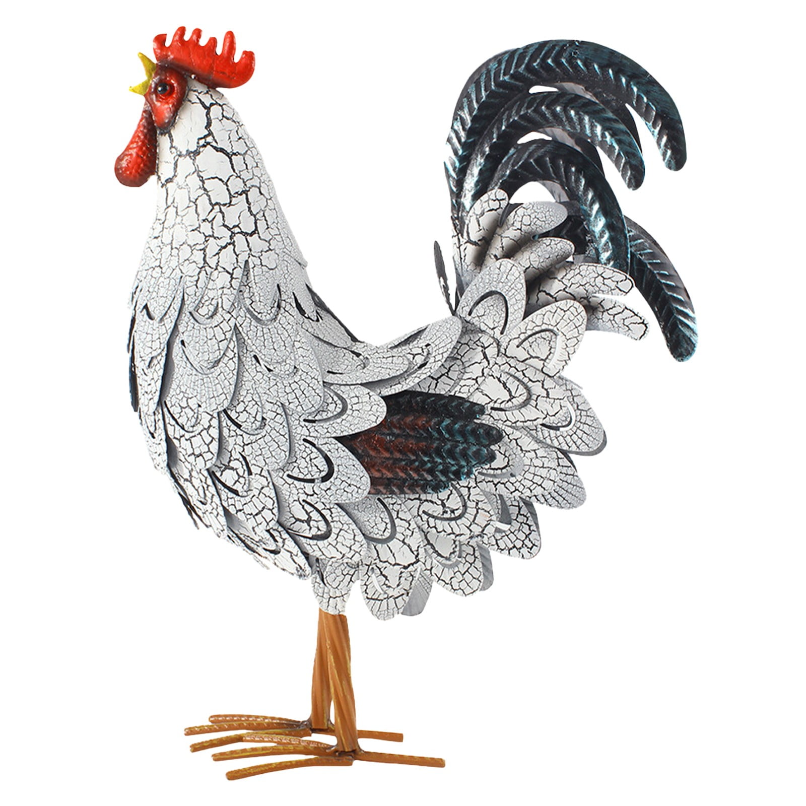 MOQIN Metal Rooster Decor,Yard Chicken Decorations,Outdoor Garden ...