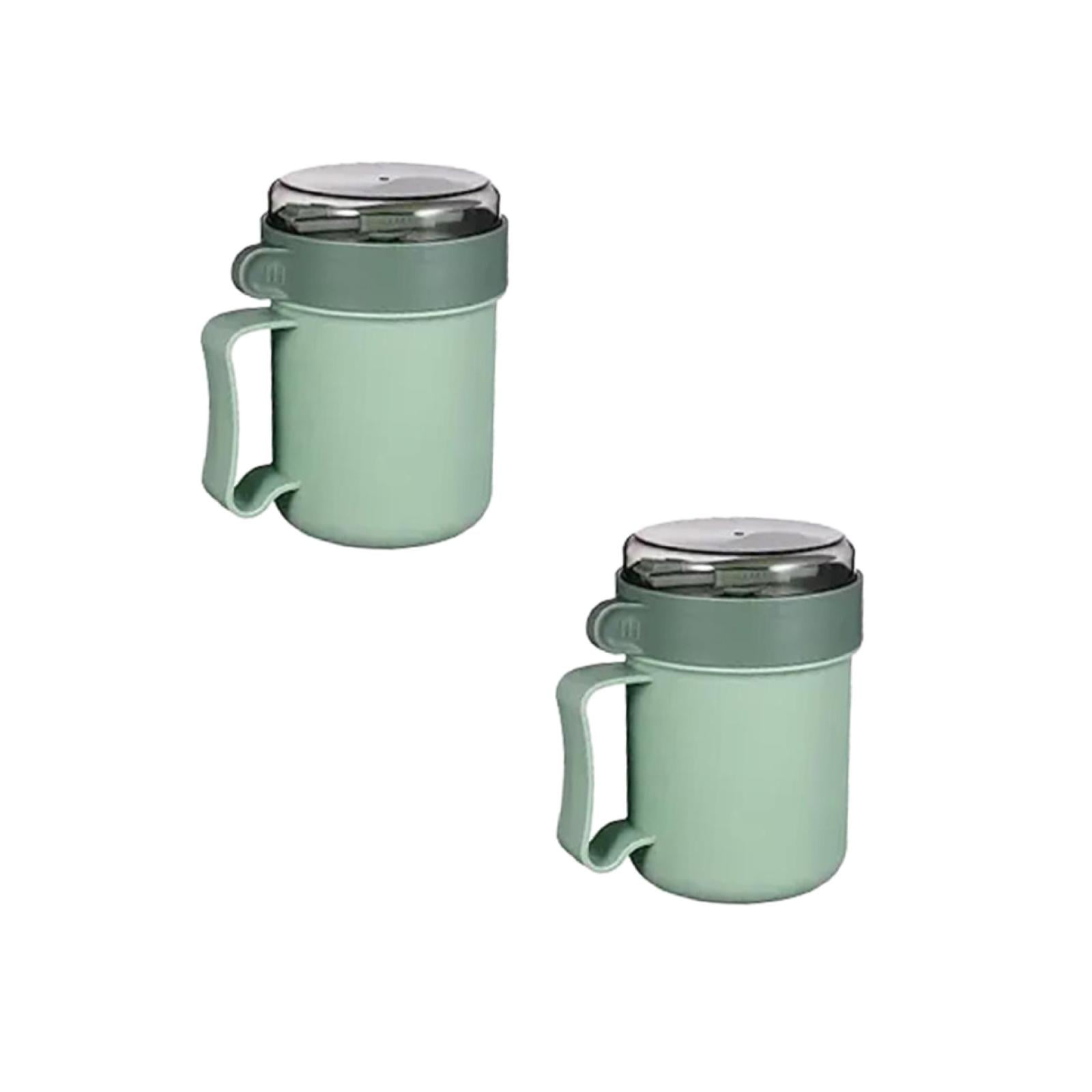 MOQIN Microwavable Soup Mug with Lid: Microwave Soup Bowl With Lid and Scoop Soup To Go ...