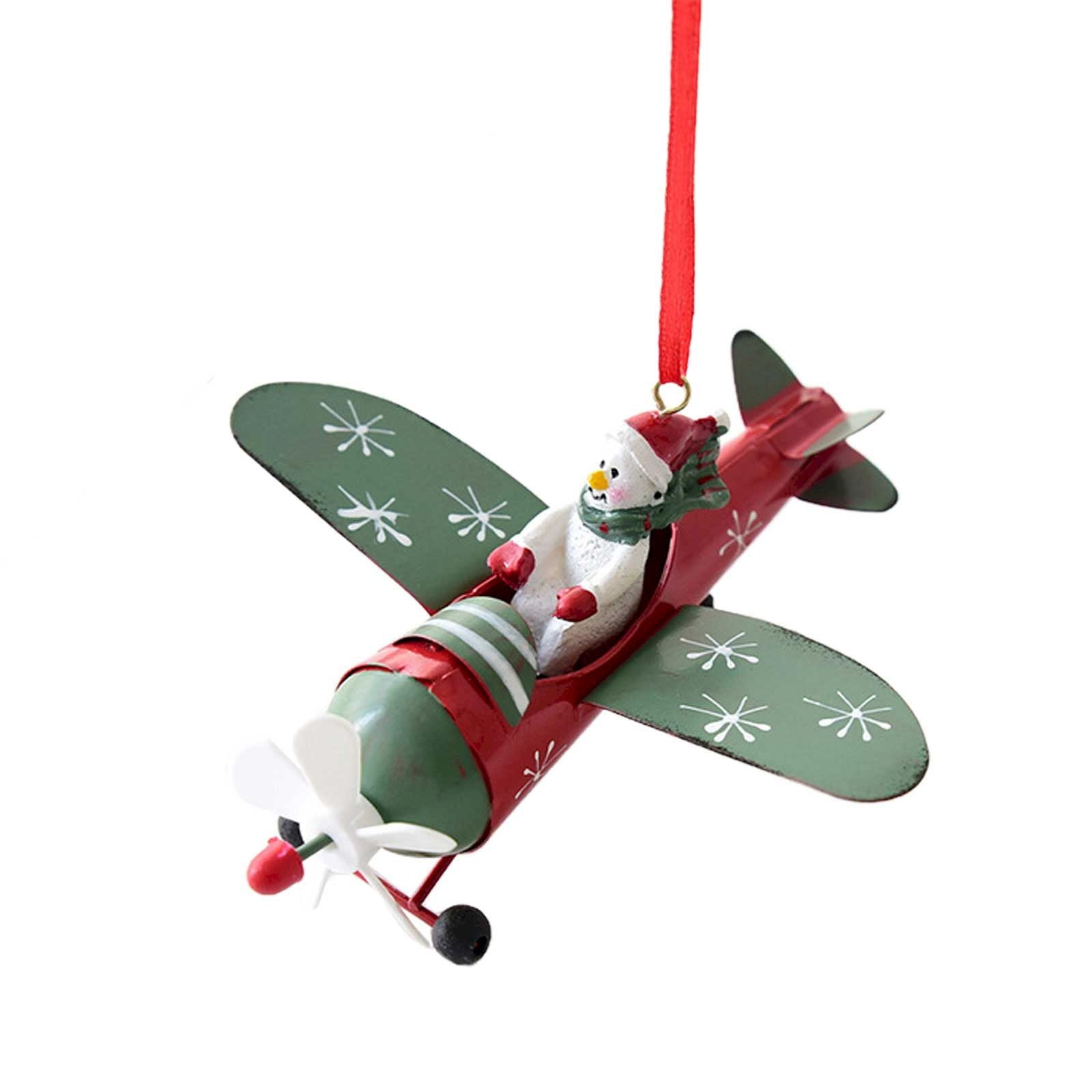 MOQIN Mini Airplane Ornament, Vintage Iron Craft Aircraft Hanging ...