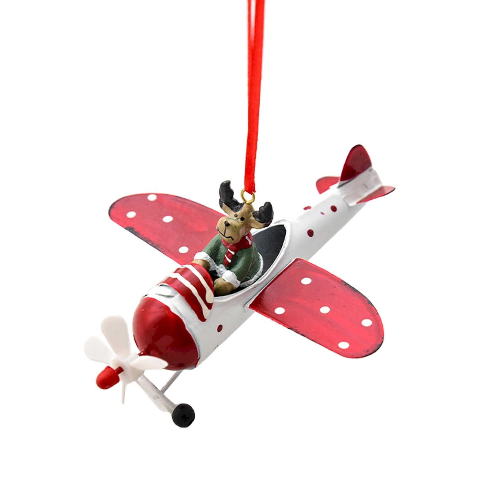 MOQIN Mini Airplane Ornament, Vintage Iron Craft Aircraft Hanging ...