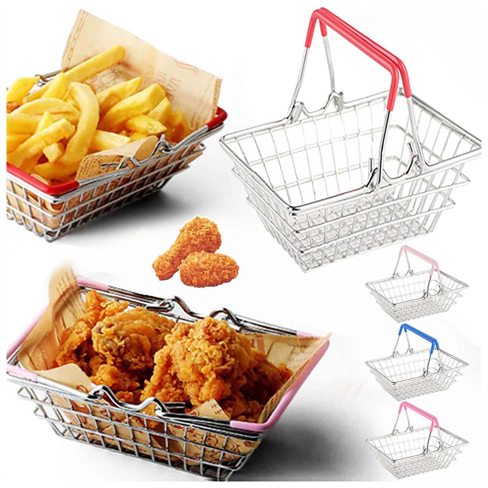 MOQIN Mini Square Fry Baskets, French Fries Basket, Steel Shallow Fried ...