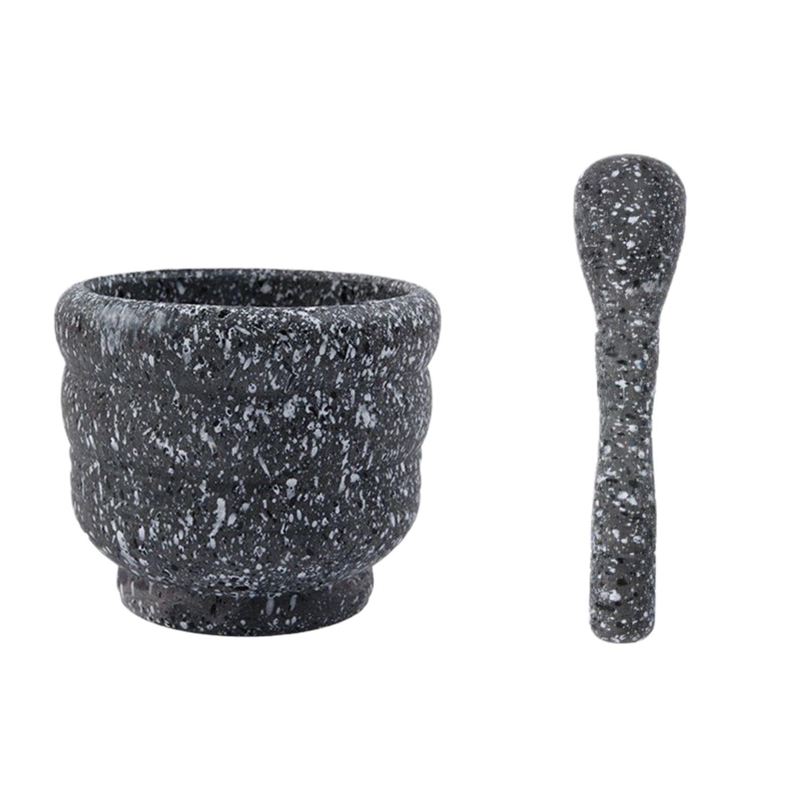 MOQIN Mortar and Pestle Set - 4 Inch - 1 Cup Capacity - Heavy Granite ...