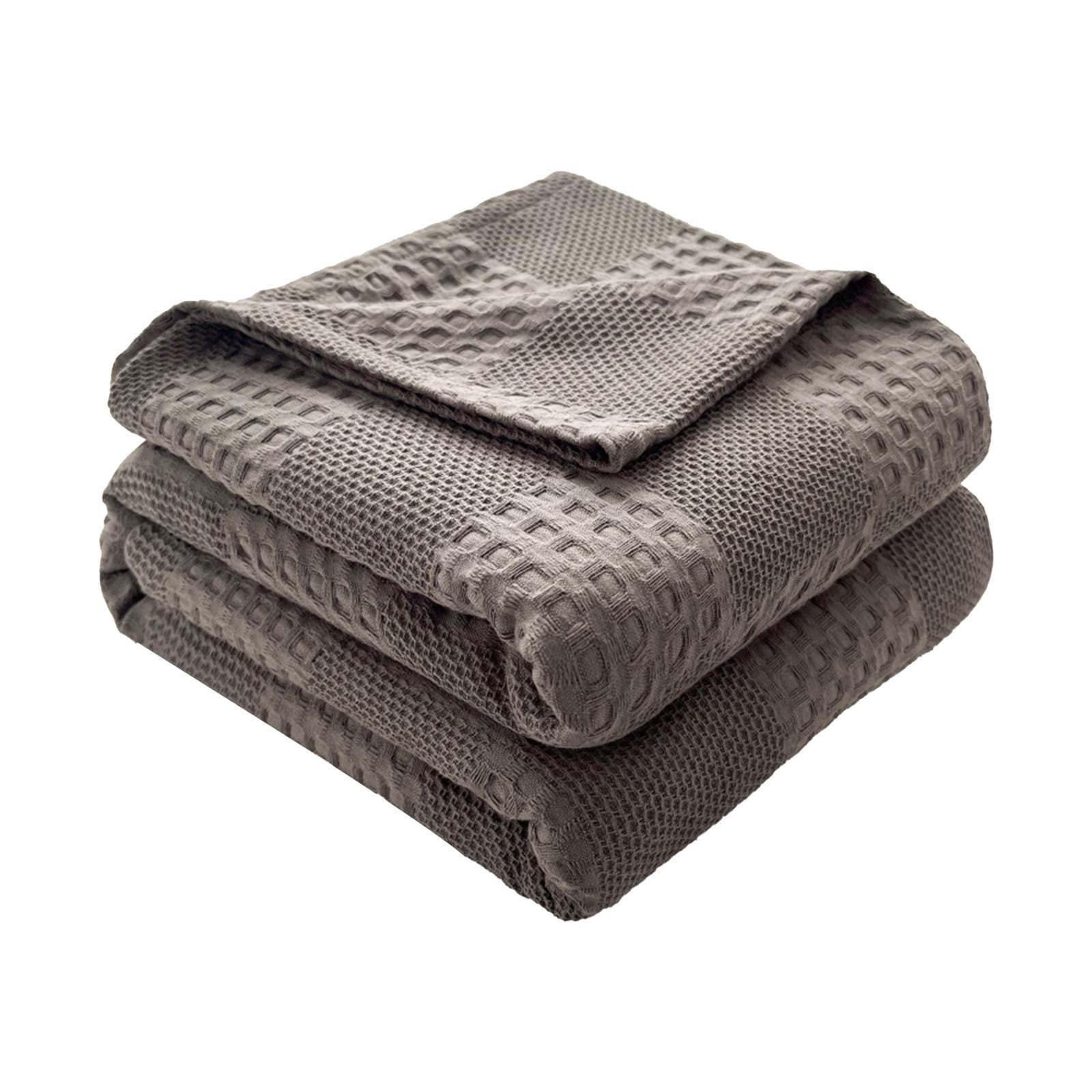 MOQIN Multipurpose Blanket,100% Cotton Prewashed Waffle Weave Blanket ...