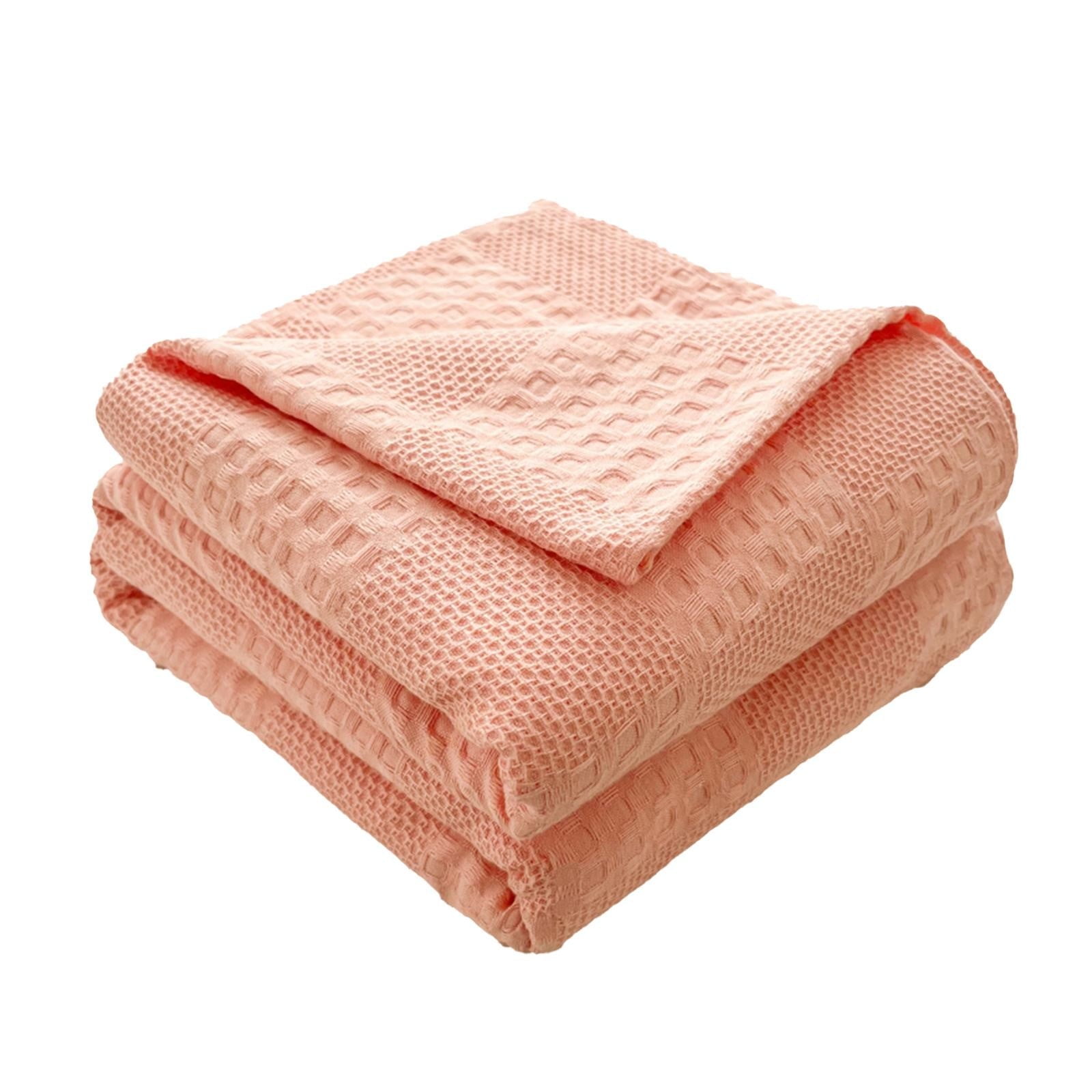 MOQIN Multipurpose Blanket,100% Cotton Prewashed Waffle Weave Blanket ...