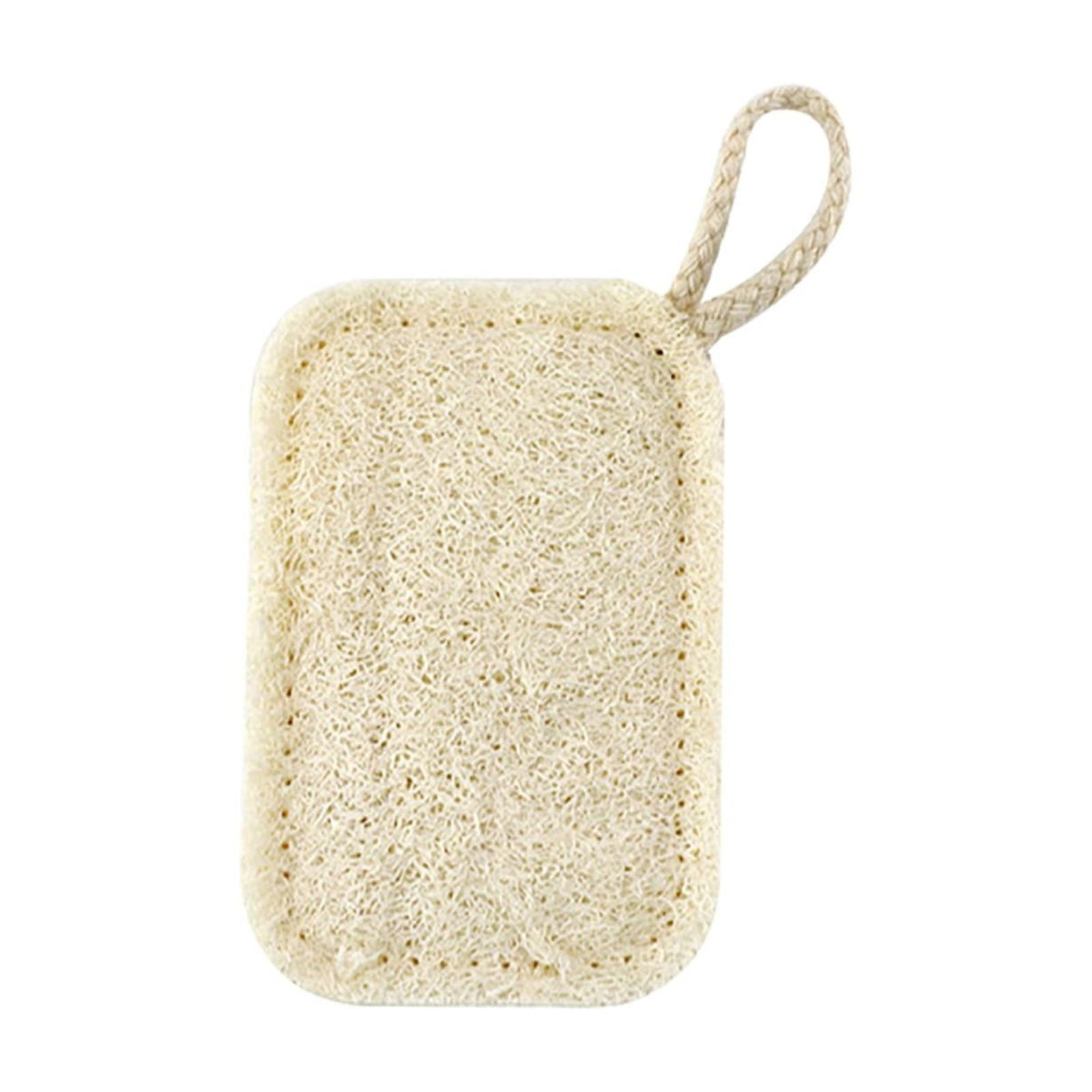 MOQIN Natural Loofah Bath Sponge with Elastic Strap - Exfoliating Body ...