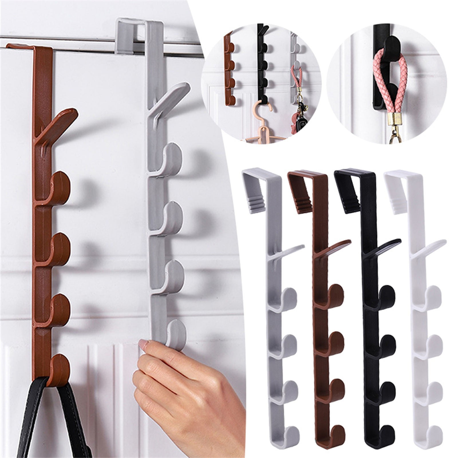 MOQIN Over The Door Hook,Over Door Towel Rack,Door Hanger,Door Coat ...