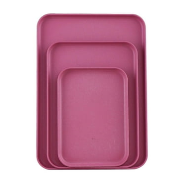 MOQIN Plastic Fast Food Trays Bulk Colorful Cafeteria Food Trays ...
