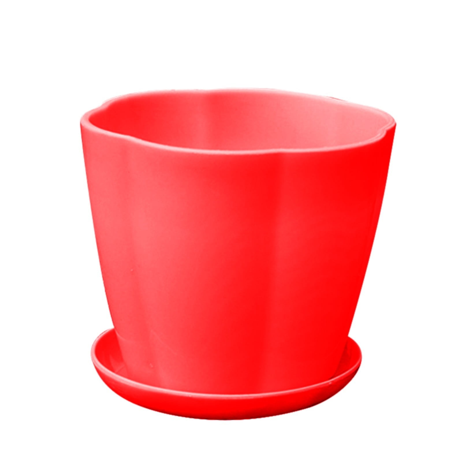 MOQIN Plastic Flowerpot Modern Decorative Plant Small Pot With Tray ...
