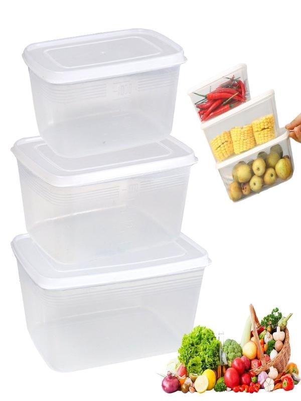 MOQIN Plastic Food Storage Containers Set,Rectangle Meal Prep Container ...