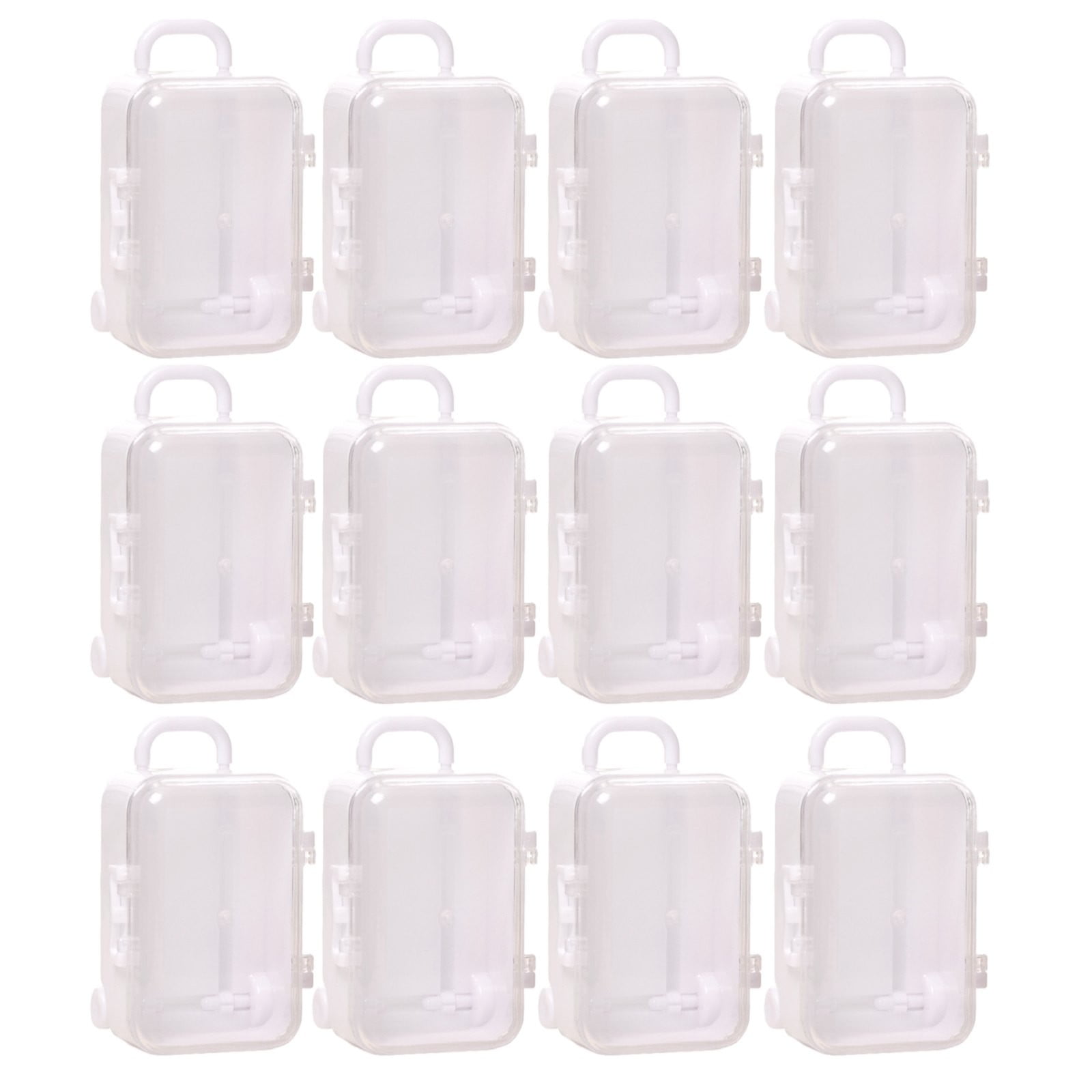MOQIN Plastic Mini Suitcase Tiny Travel Box, 12 Pack Mini Suitcase ...