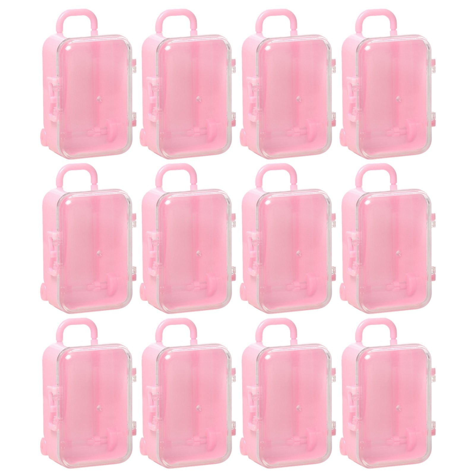MOQIN Plastic Mini Suitcase Tiny Travel Box, 12 Pack Mini Suitcase ...