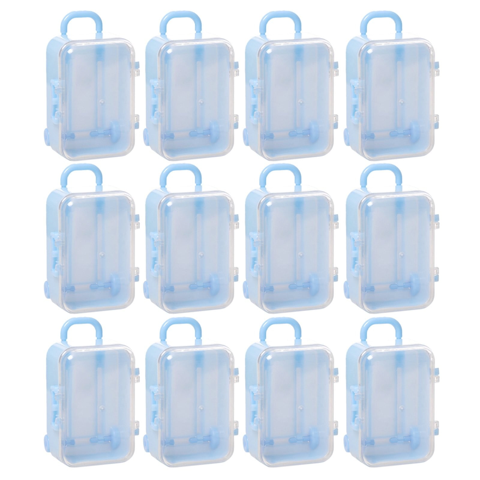 MOQIN Plastic Mini Suitcase Tiny Travel Box, 12 Pack Mini Suitcase ...