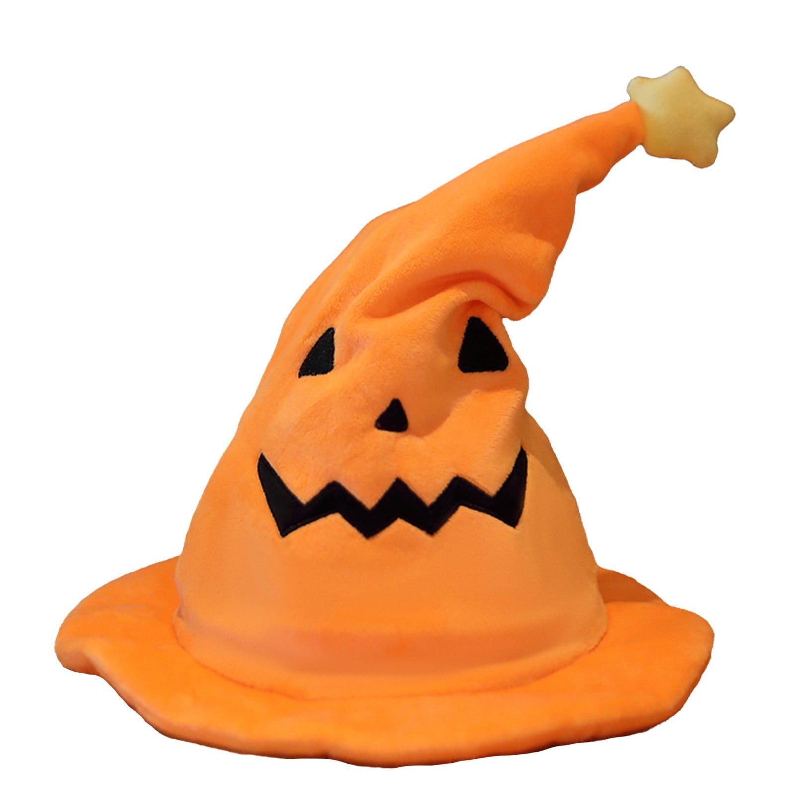 MOQIN Plush Pumpkin-Topped Witch Hat Decor - Soft Costume Accessory ...