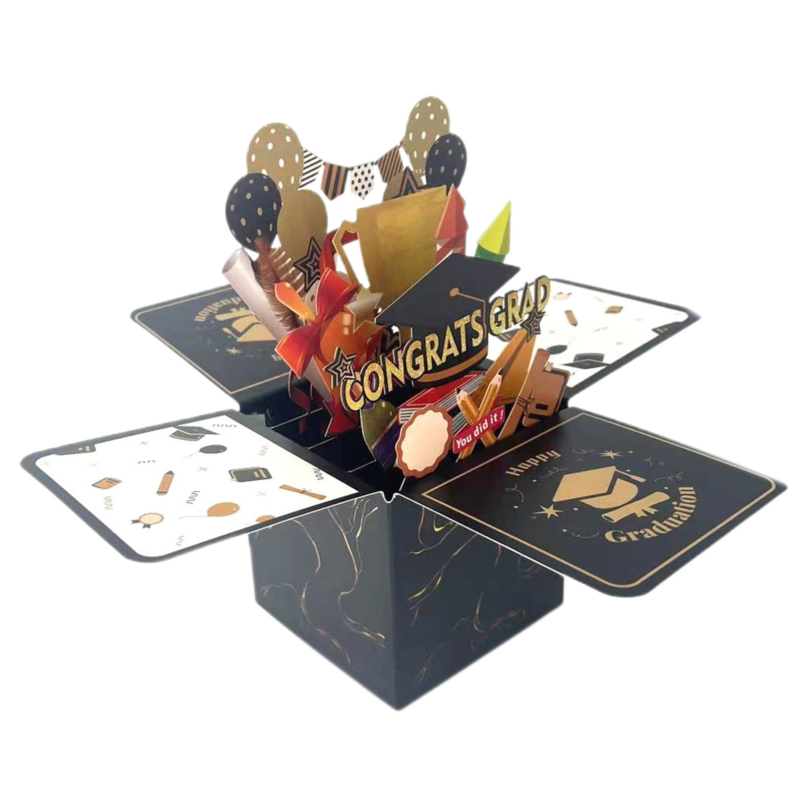 MOQIN Pop Up Graduation Card 2025, Happy Graduation Greeting Cards for ...