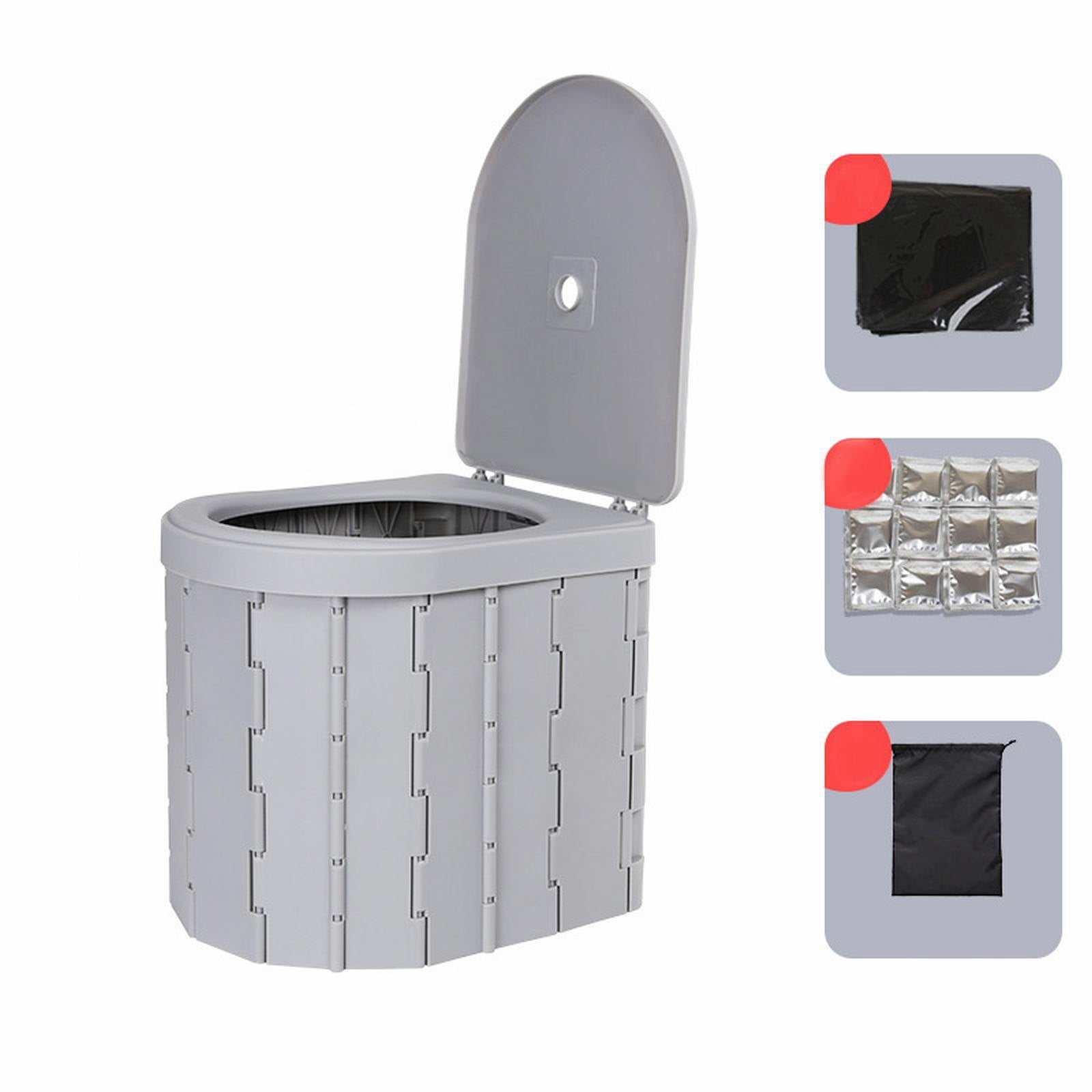 MOQIN Portable Camping Toilet with Lid, Portable Toilet for Adults ...