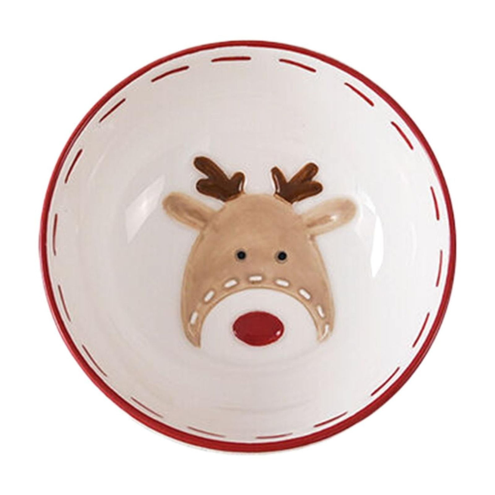 MOQIN Santa Candy Bowl, Candy Dish,Snowman Decorative Earthenware Bowl ...