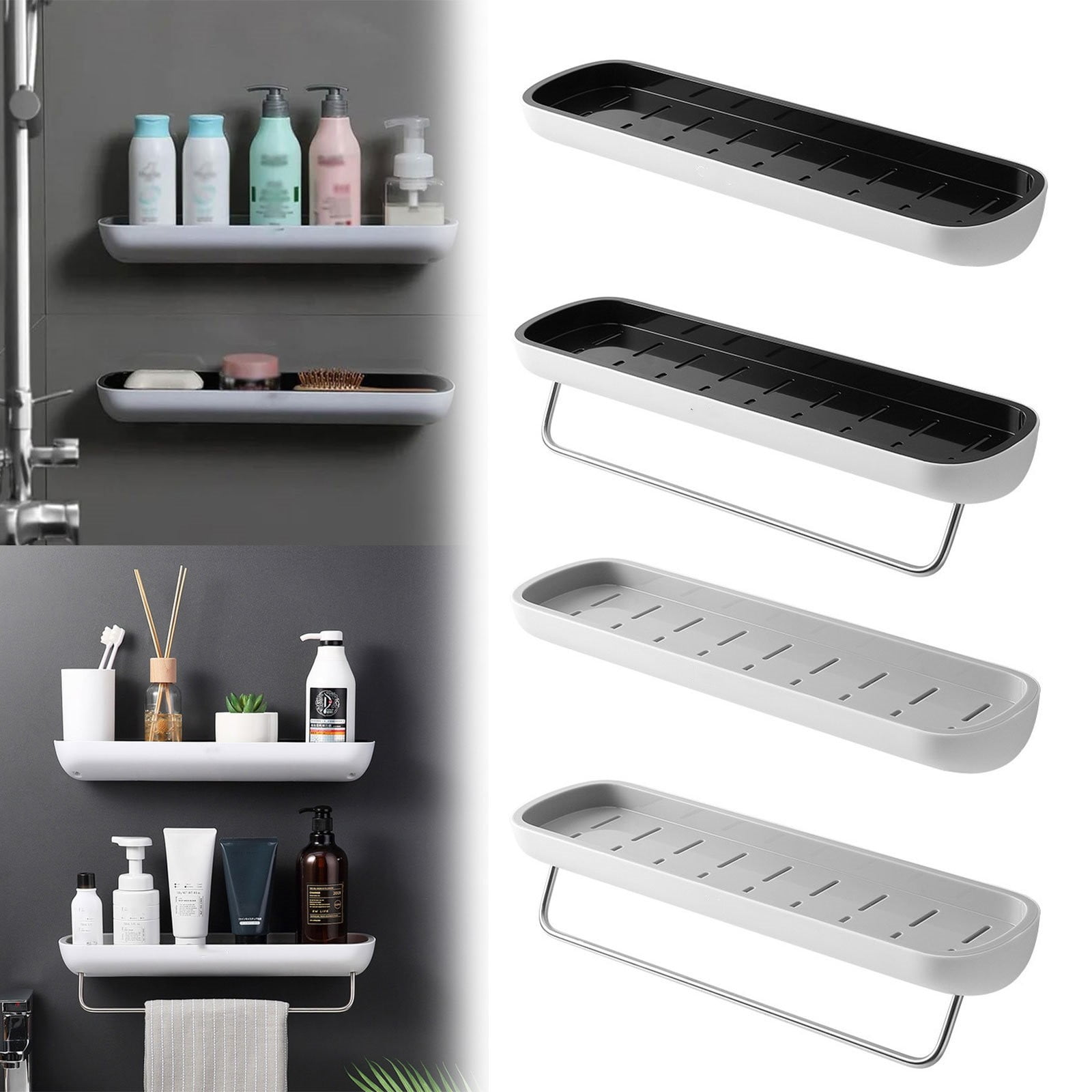 MOQIN Shower Caddy Adhesive Shower Shelf for Bathroom, Bathroom Wall ...