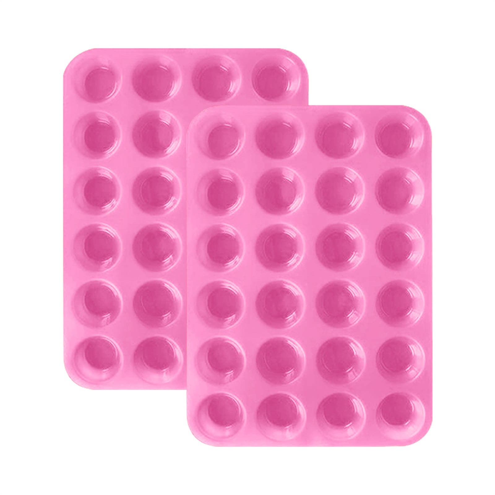 MOQIN Silicone Mini Muffin Pan, 24 Cups Nonstick Mini Cupcake Pan for ...