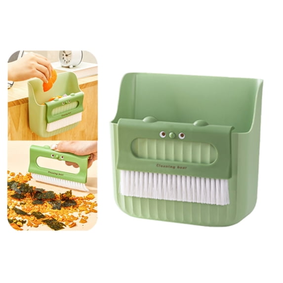 MOQIN Small Broom and Dustpan Set, Portable Hand Whisk Broom Brush ...