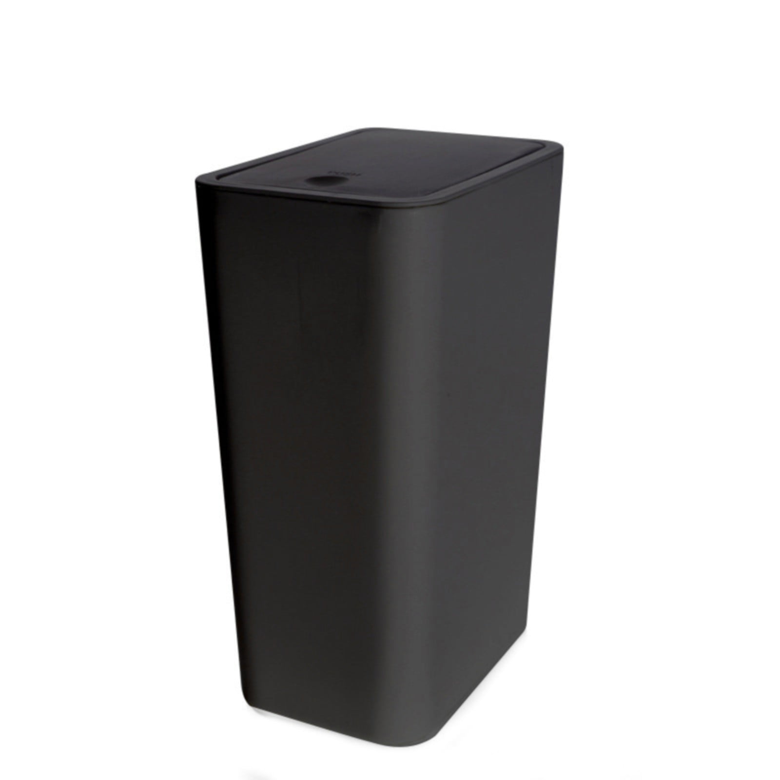 MOQIN Small Trash Can with Lid, Plastic Wastebasket Square Garbage ...