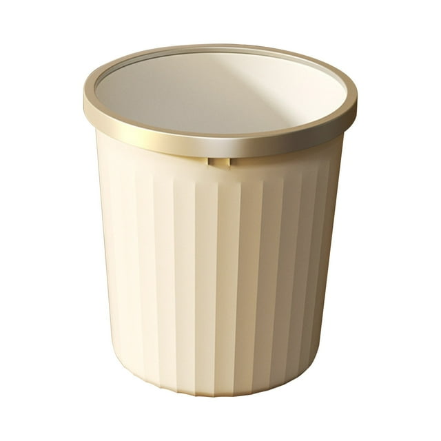 MOQIN Small Trash Can Plastic Wastebasket Round Garbage Container Bin ...