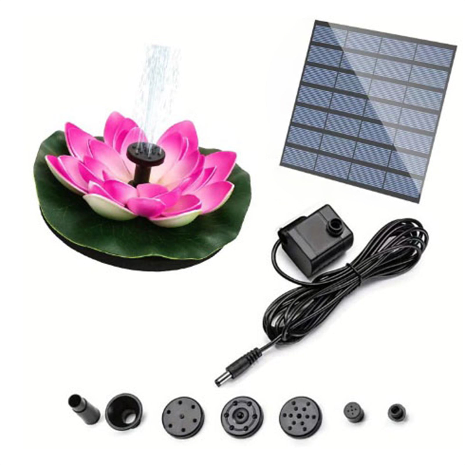 MOQIN Solar Power Pump,Water Lily Bird Bath Fountain, Artificial ...