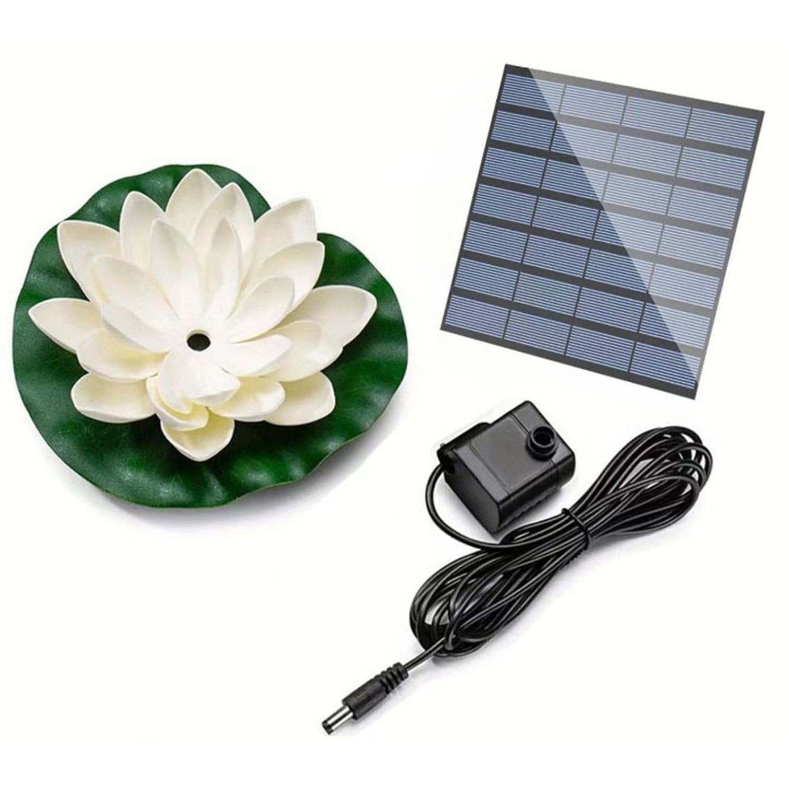 MOQIN Solar Power Pump,Water Lily Bird Bath Fountain, Artificial ...