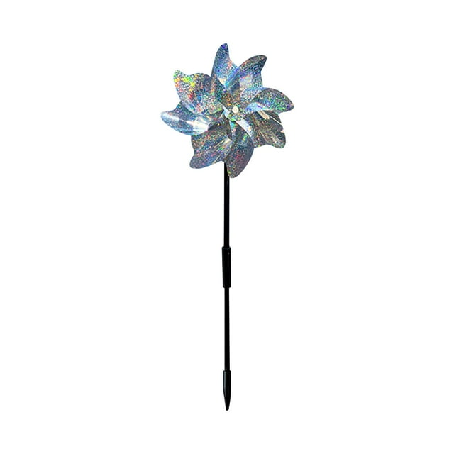 MOQIN Sparkly Rainbow Pinwheels, Reflective Wind Spinner for Yard and ...